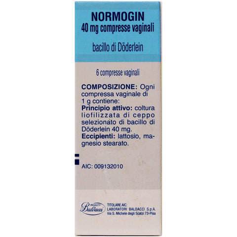 Normogin 6 Compresse Vaginale 40mg – faol